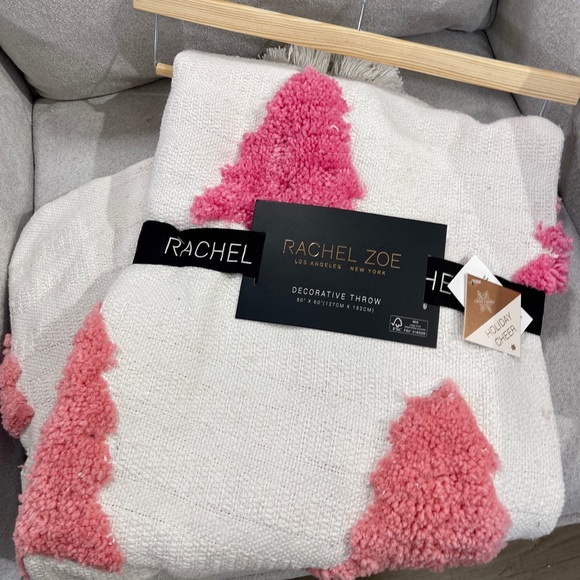 Rachel Zoe | Holiday | Rachel Zoe Pink Christmas Tree Throw With Pink ...